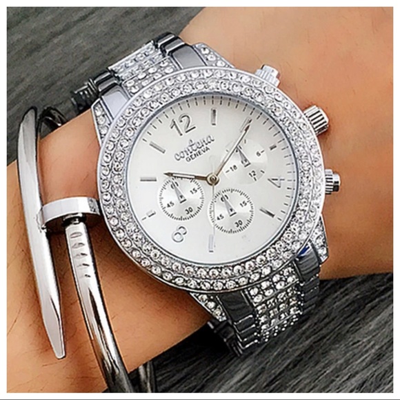 ShopEvelynne | Accessories | Make A Statement Bling Bling Diamond Watch ...